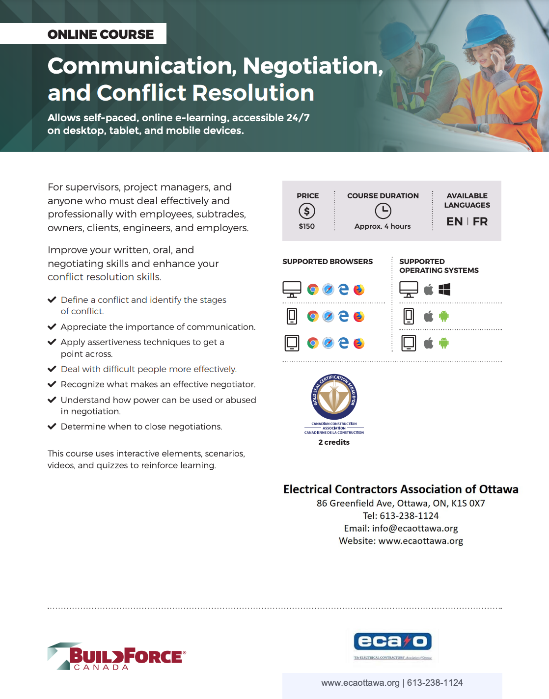 Communication, Negotiation, and Conflict Resolution - ECA Ottawa